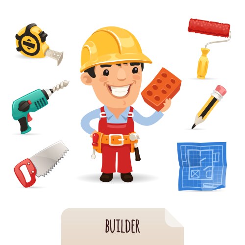 Builder Royalty Free Vector Image - VectorStock