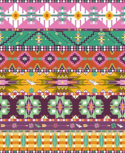 Aztec geometric seamless pattern Royalty Free Vector Image