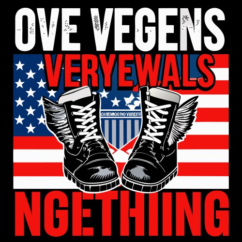 American veteran us maps boots and weapon Vector Image