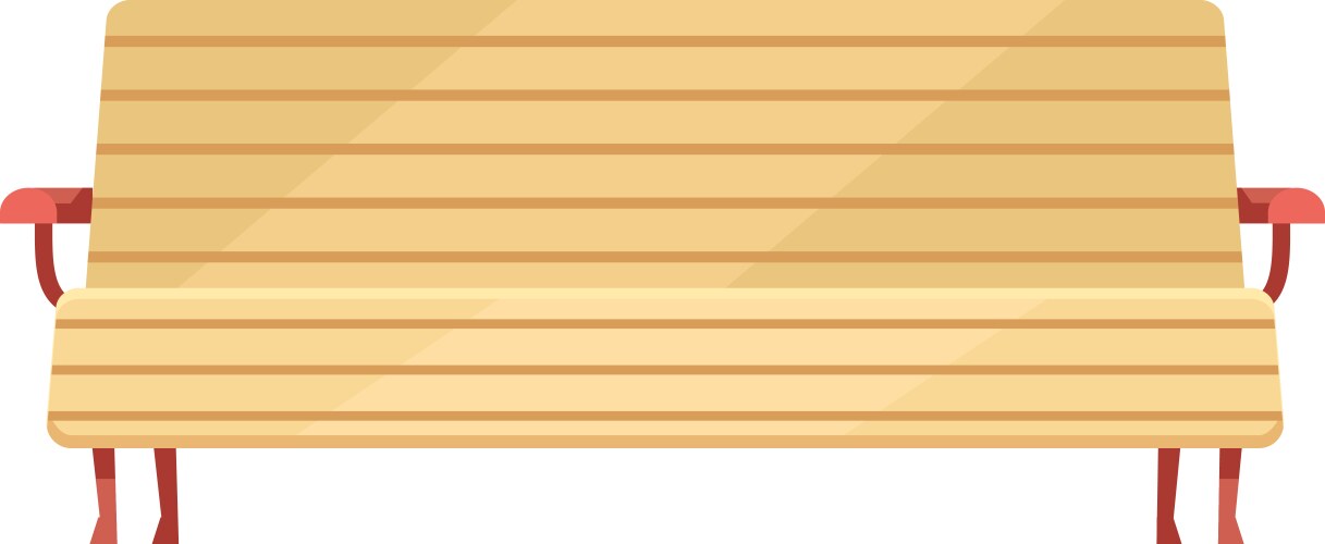 Park bench flat style Royalty Free Vector Image