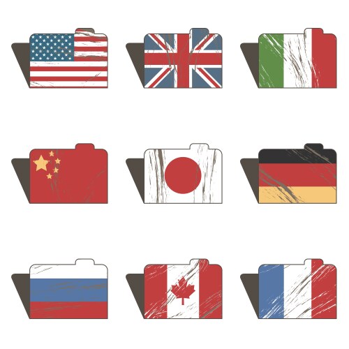 Man woman flag stickers Royalty Free Vector Image