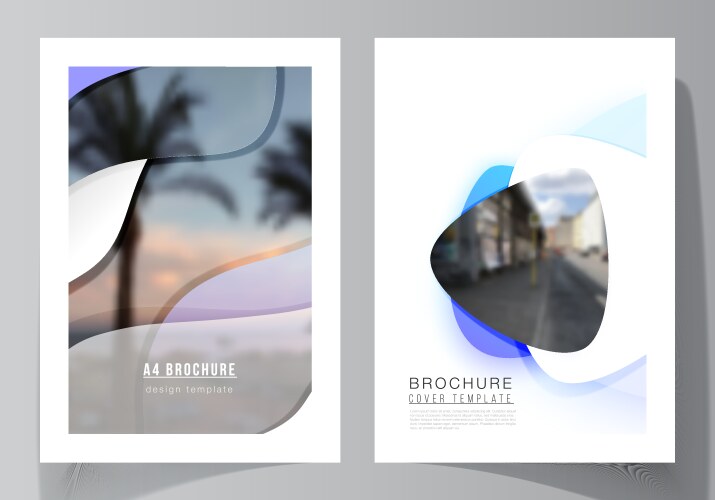 Layout a4 format modern cover mockups Royalty Free Vector