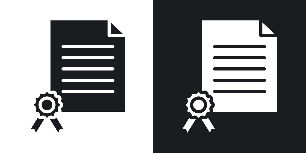 License icon set on white background Royalty Free Vector