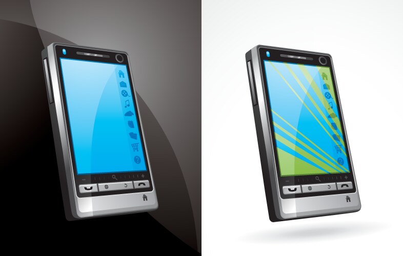 Touchscreen cellphone Royalty Free Vector Image