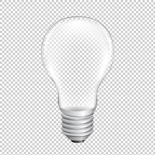 Retro light bulb on transparent background Vector Image