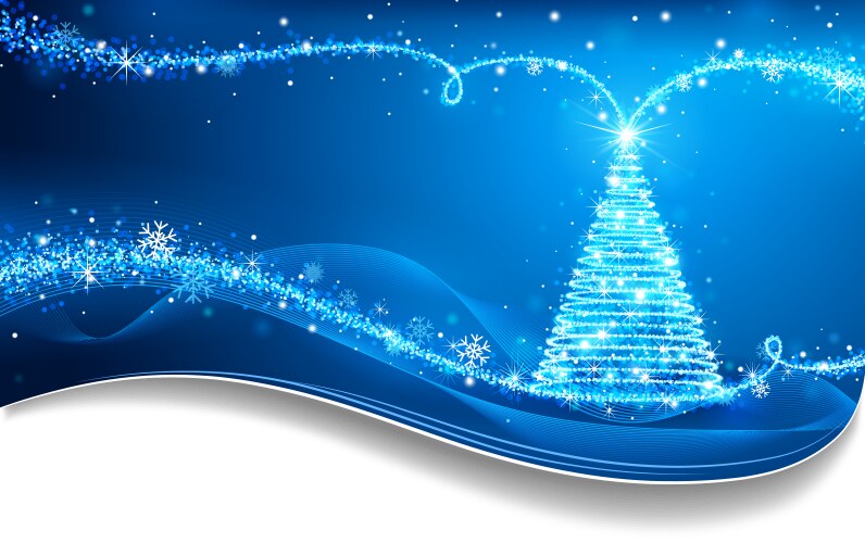Blue christmas background Royalty Free Vector Image