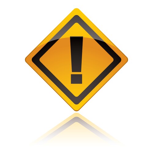 Arrow warning stripe Royalty Free Vector Image