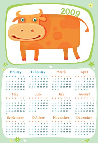 2009calendar Royalty Free Vector Image - VectorStock