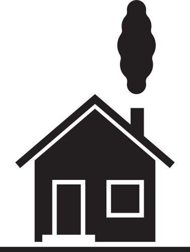 Monochrome icon country house Royalty Free Vector Image