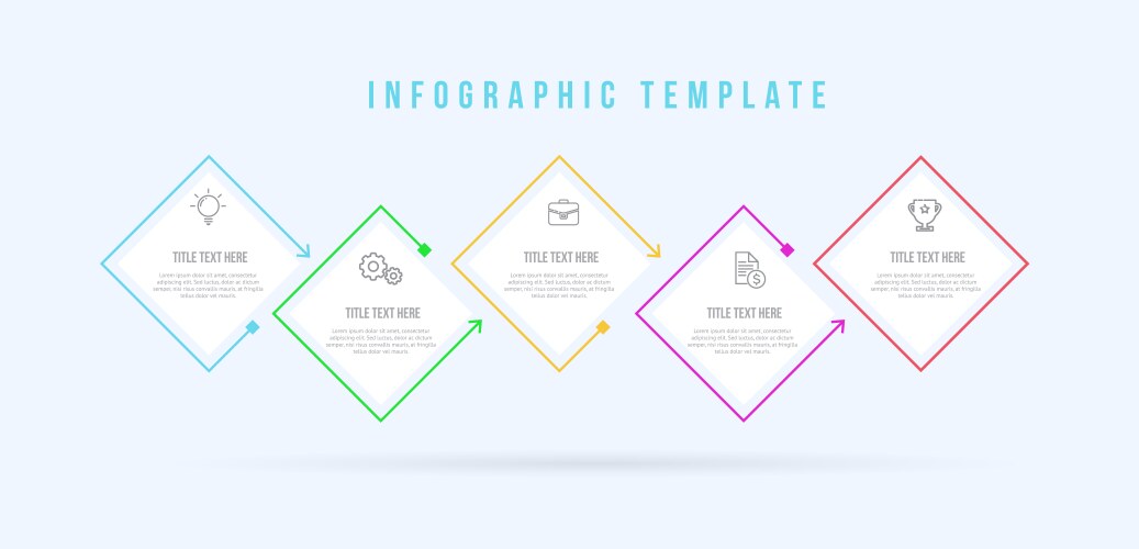 Design thinking process infographics template Vector Image