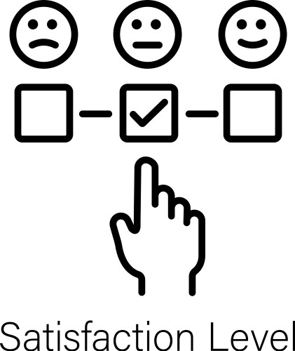 Satisfaction level Royalty Free Vector Image - VectorStock