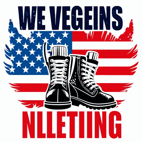 American veteran us maps boots and weapon Vector Image