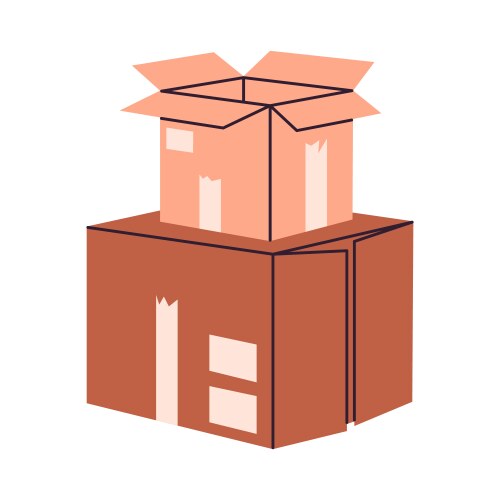 Cardboard Boxes Stack Vector Images (over 5,500)