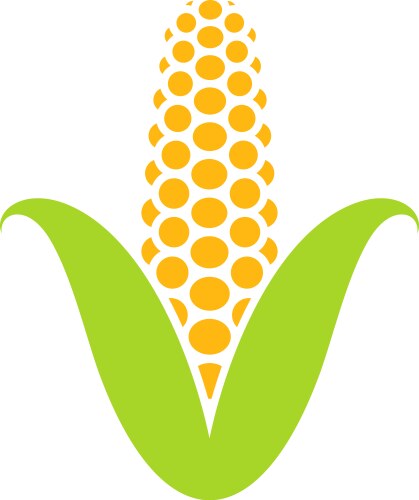 Corn icon with title Royalty Free Vector Image