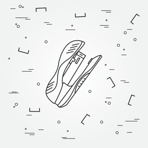 Line art of stapler isolated Royalty Free Vector Image
