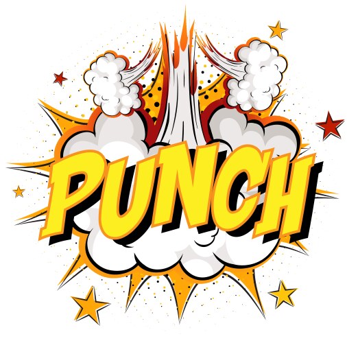 Fine comic word Royalty Free Vector Image - VectorStock