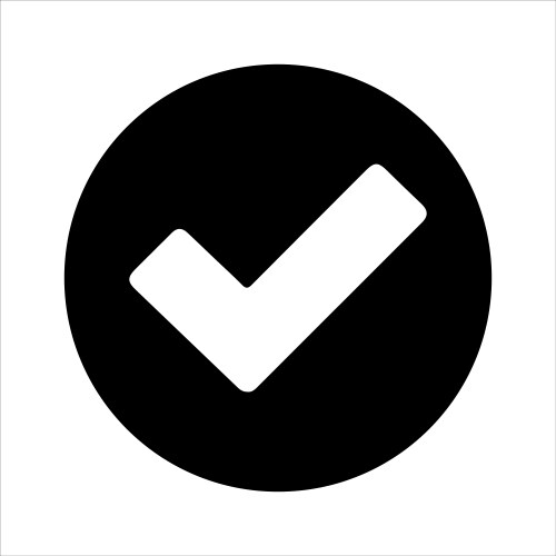 Check mark done icon Royalty Free Vector Image