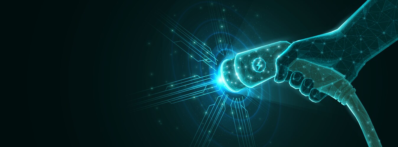 Abstract electric power charger ev clean energy Vector Image