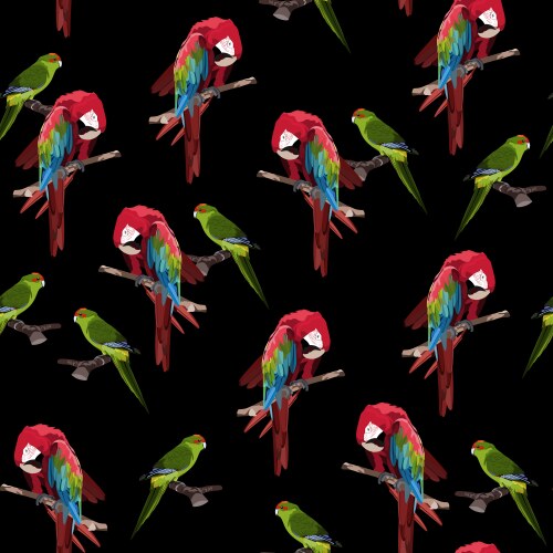 Parrot Seamless Pattern Vector Images (over 3,000)