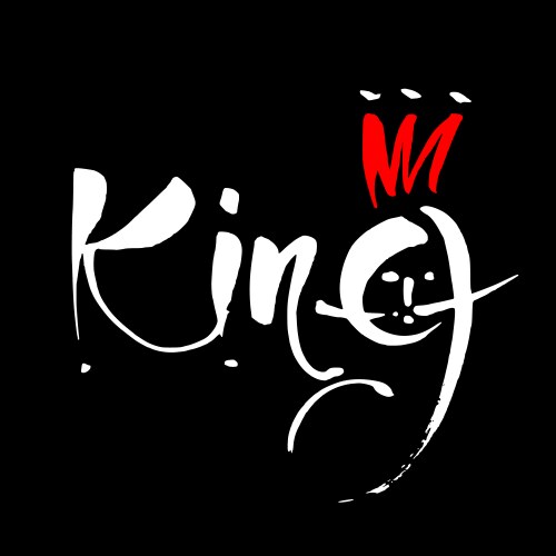 King symbol logo black white style Royalty Free Vector Image