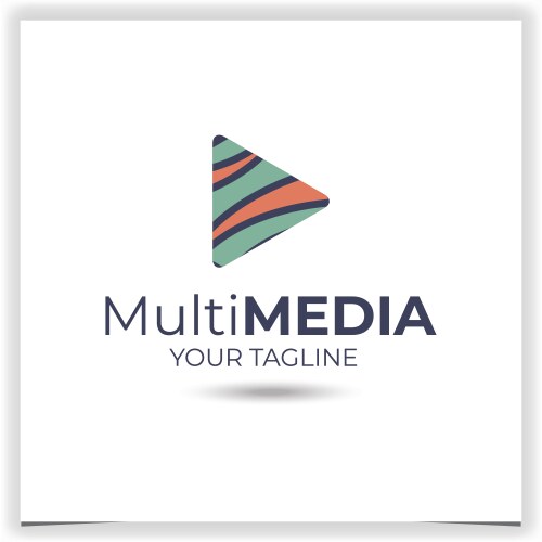 Multimedia logo design template Royalty Free Vector Image