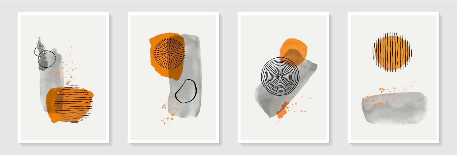 Creative minimalist hand draw abstract art Vector Image