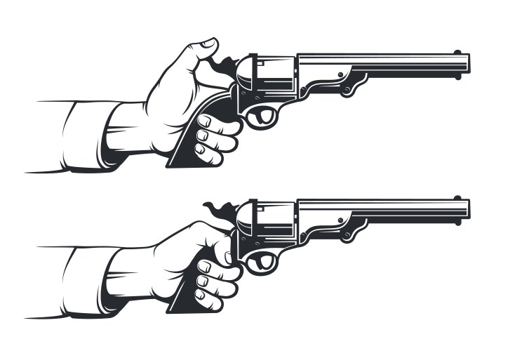 Pistol Handgun Sketch Gun Vector Images (over 690)