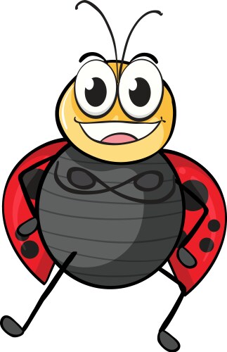 Cute ladybug cartoon Royalty Free Vector Image