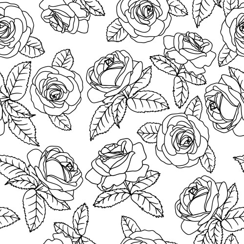 Rose Black and White Outline Vector Images (over 31,000)