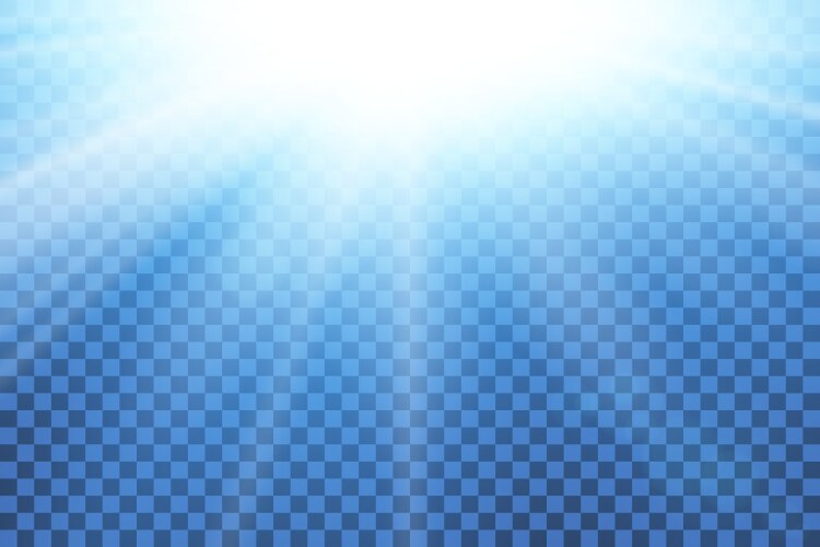 Realistic transparent sunburst light effect Vector Image