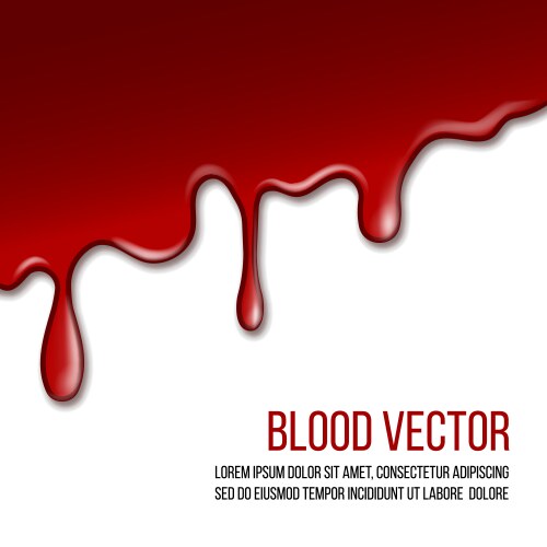 Seamless dripping blood halloween red bleed stain Vector Image
