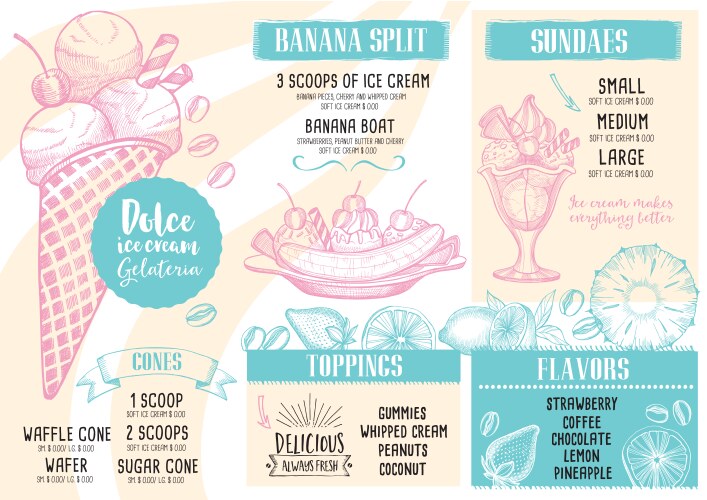 Fast food restaurant tag and cafe menu card design