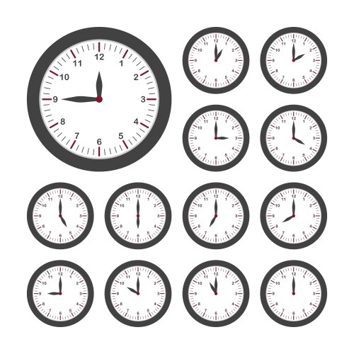 Clock Every Hour Vector Images (over 250)