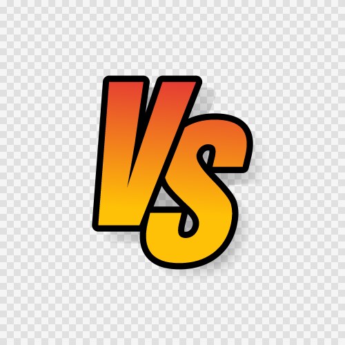 Comic versus frame vs battle fight Royalty Free Vector Image