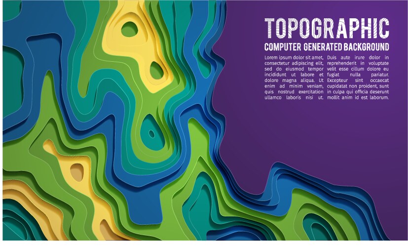 Colorful paper cutout cut banner concept Vector Image