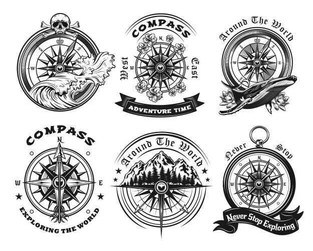 Compass Tattoo Vector Images (over 1,500)
