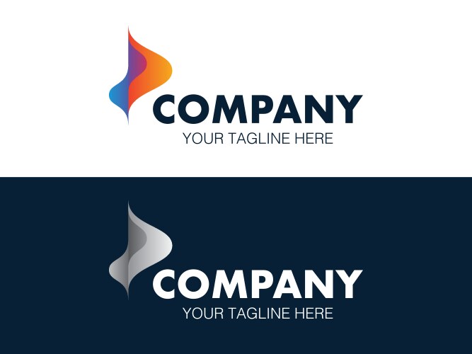 Corporate blue logo Royalty Free Vector Image - VectorStock
