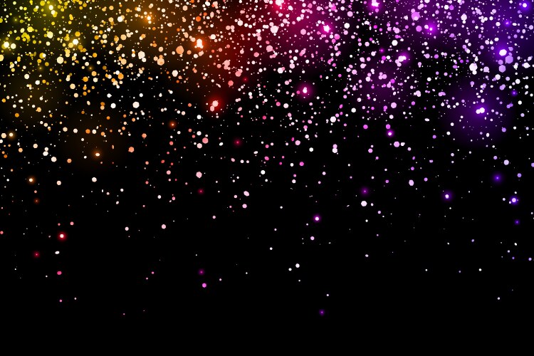 Wide border red glitter on black background Vector Image