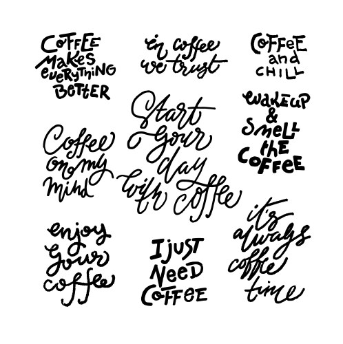 Coffee Quotes Vector Images (over 12,000)