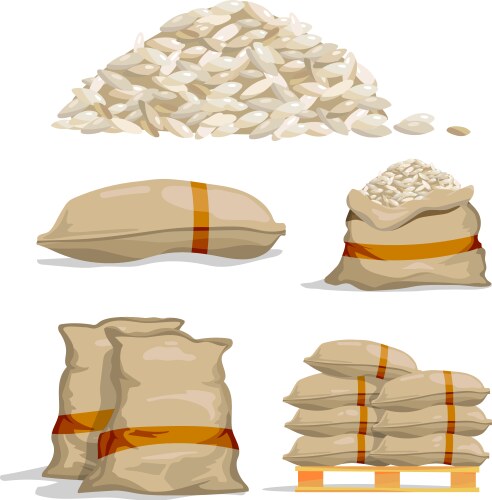 A sack of rice Royalty Free Vector Image - VectorStock