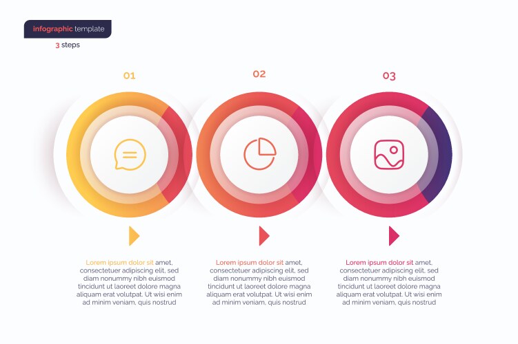 Infographic template - 3 parts Royalty Free Vector Image