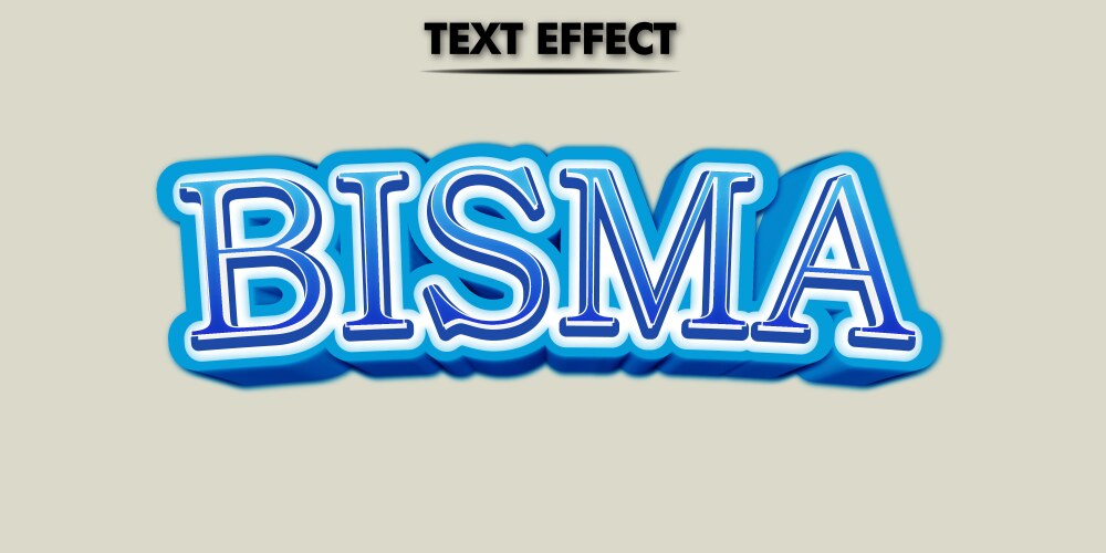 Modern poster design template 3d text effect mock Vector Image