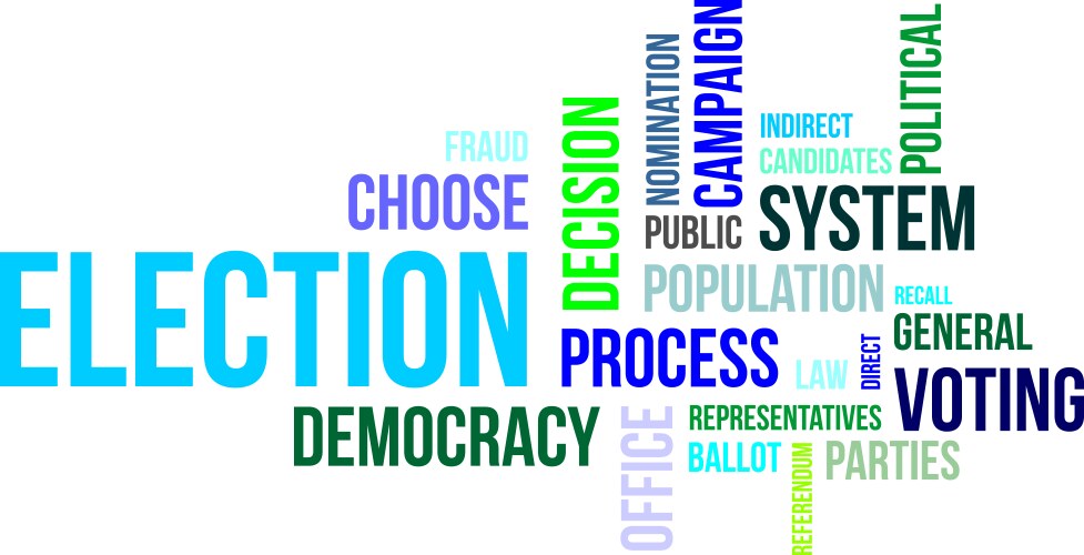 Election campaign process banner Royalty Free Vector Image