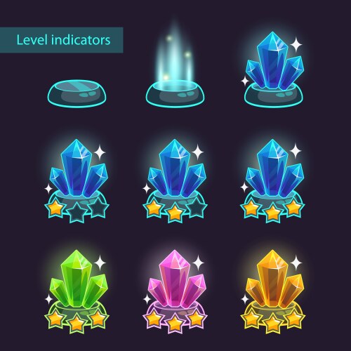Level up icon game screen Royalty Free Vector Image
