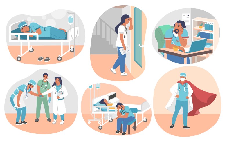 Stressed Nurse Vector Images (over 930)