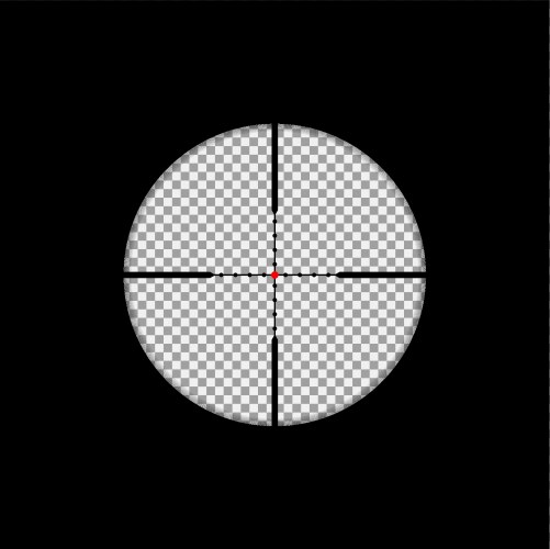 Sniper rifle scope view Royalty Free Vector Image