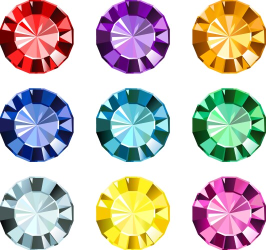 Standard round gem cut Royalty Free Vector Image