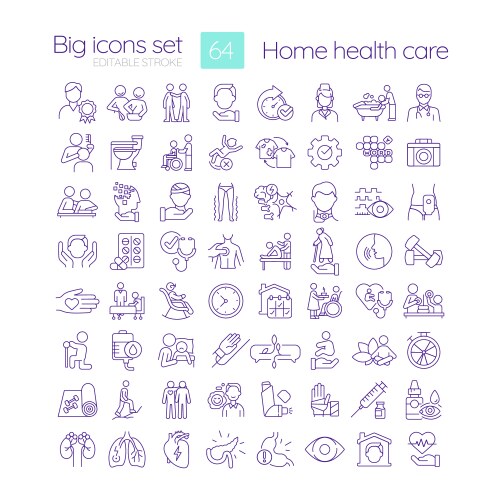 Care icons Royalty Free Vector Image - VectorStock