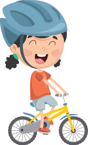 Children riding bicycle Royalty Free Vector Image