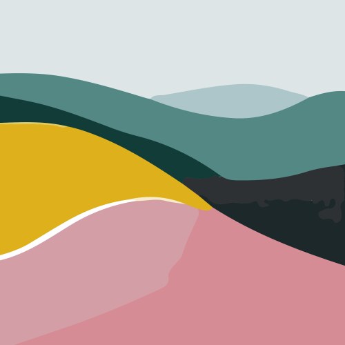 Colorful abstract hills Royalty Free Vector Image